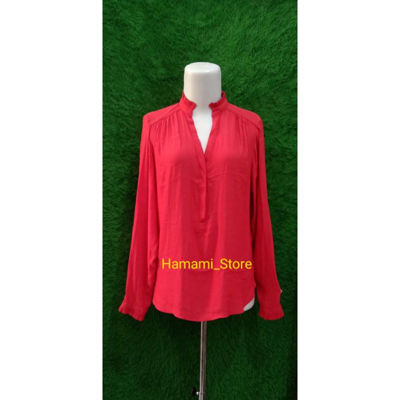 Jual NEW!! Blouse merah cantik by H&M Baru ya kak No-PL | Shopee Indonesia