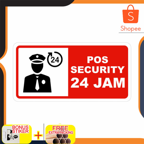 Jual Rambu Sign Pos Security 24 Jam Akrilik Elegan | Shopee Indonesia