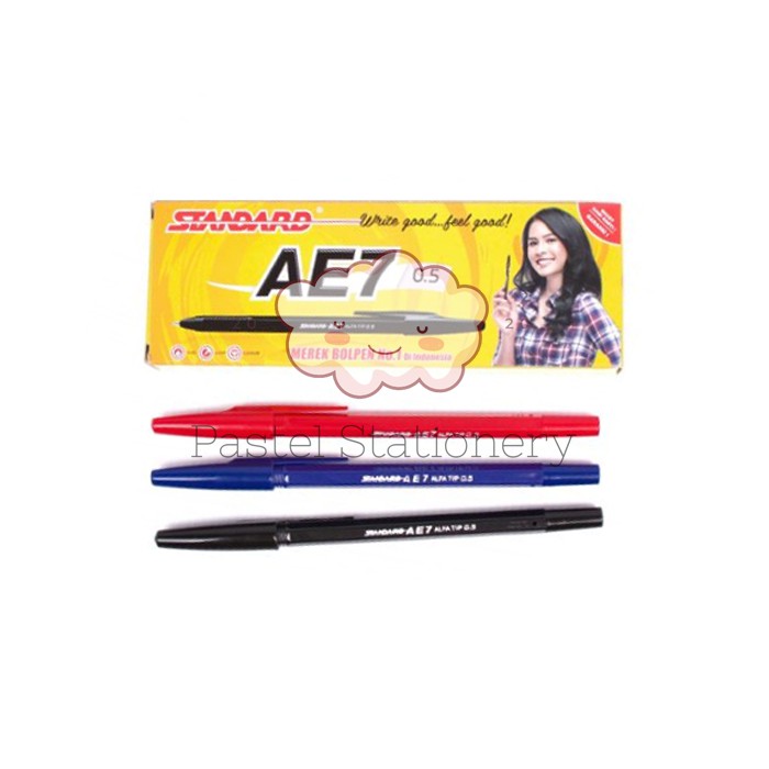 Jual Pulpen Standard AE7 0.5mm - Bolpen Pena Pen Semi Gel AE-7 0,5 mm | Shopee Indonesia