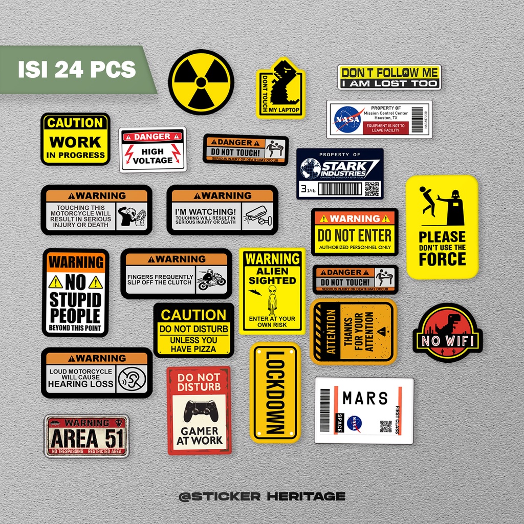 Jual Stiker Sticker WARNINGPACK untuk laptop case tumbler stiker laptop ...