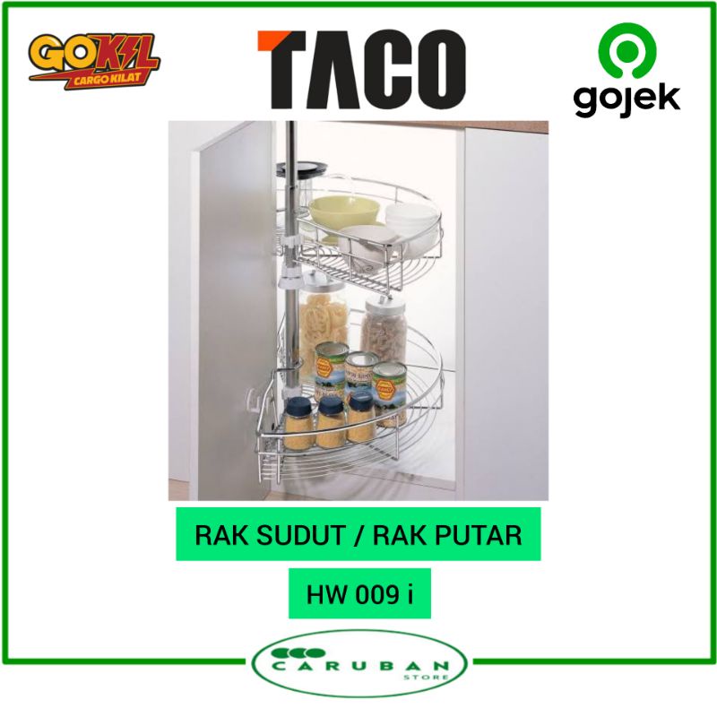 Jual HW009i Rak Sudut Taco / Rak Bumbu Taco / Rak Putar 180 Derajat 2 ...