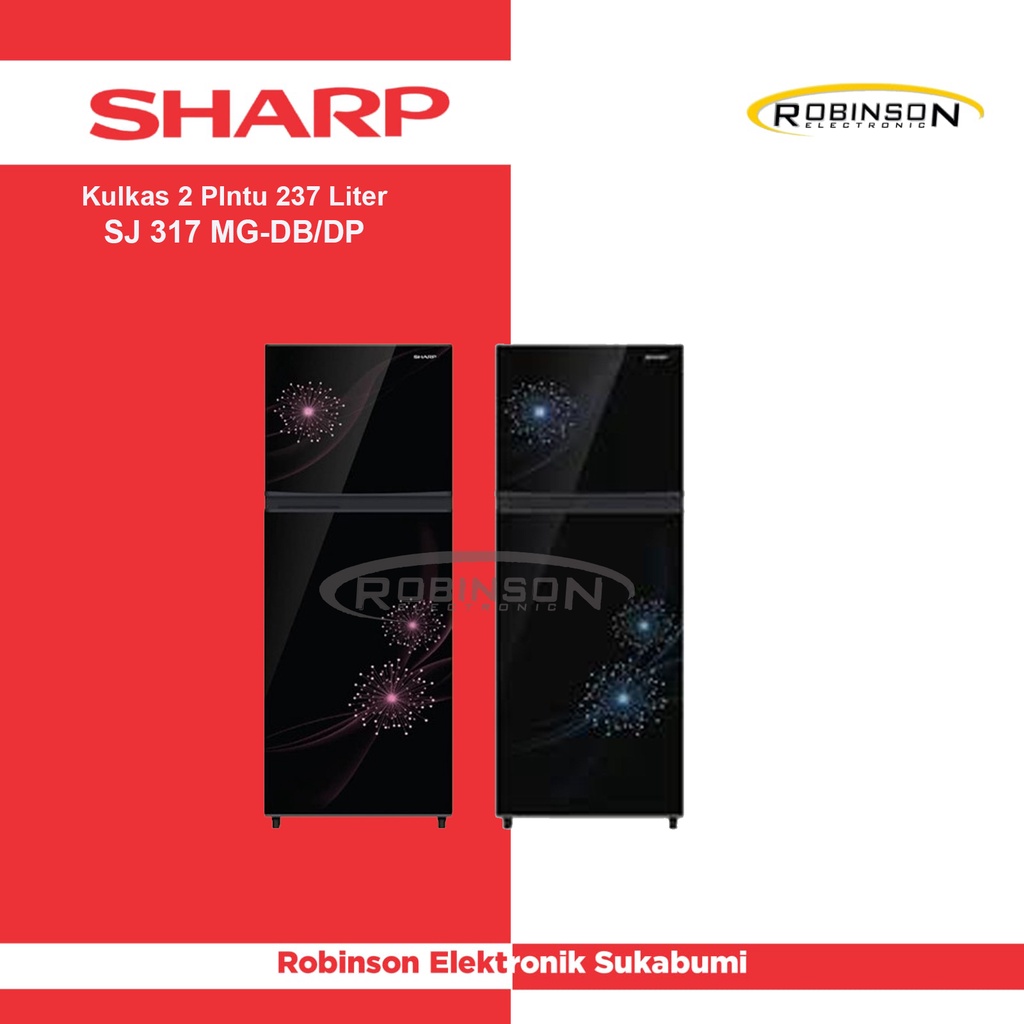 Jual Lemari Es 2 Pintu Sharp 256 Liter SJ 317 MG-DB/DP | Shopee Indonesia
