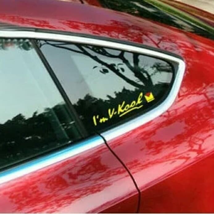 Jual Stiker Kaca Mobil I'm V-kool 4 pcs | Shopee Indonesia