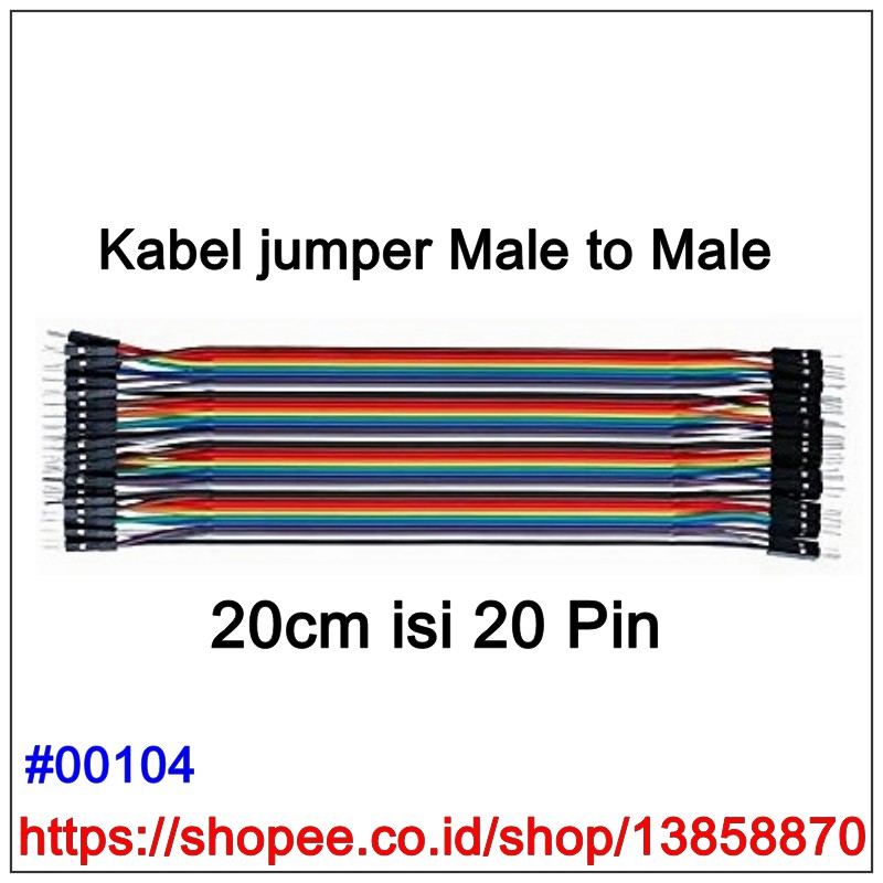 Jual kabel jumper male to male wire Arduino Breadboard cable kawat ...