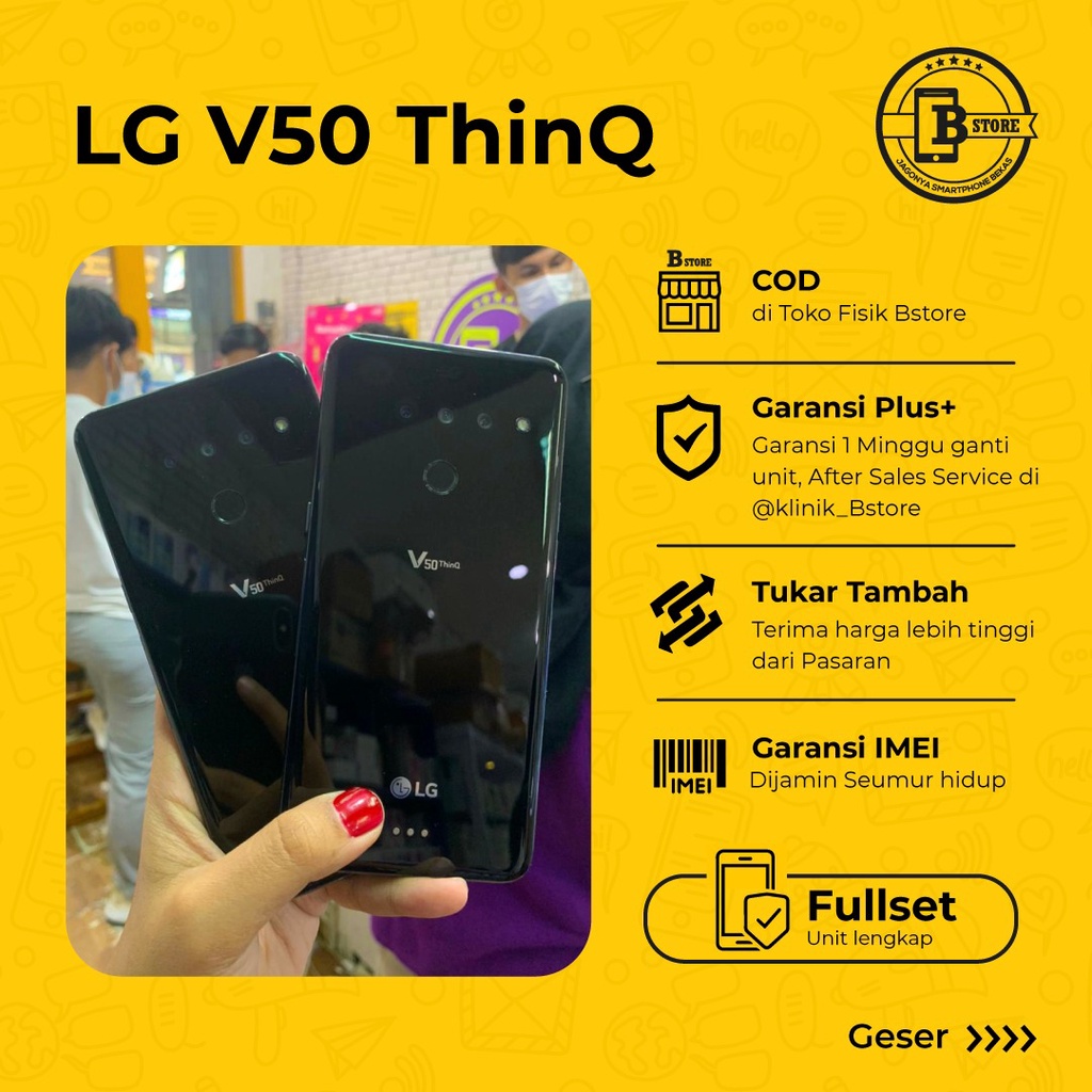 Jual LG V50 Thinq 5G 128 GB RAM 6 GB Fullset V 50 5 G 6GB 128G COD Semarang | Shopee Indonesia