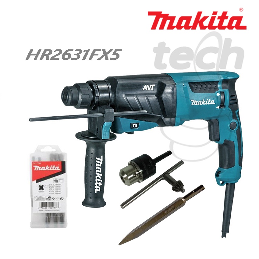 Jual Mesin Bor Tembok Beton Rotary Hammer Drill MAKITA HR2631F X5 AVT ...