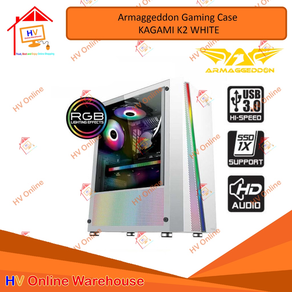 Jual Armaggeddon Gaming Case Kagami K2 Excellent ATX RGB Lightning ...