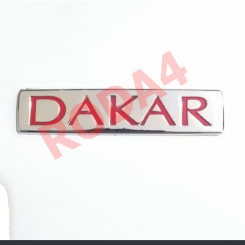 Jual Emblem logo tulisan merah mobil all new pajero ( DAKAR) | Shopee ...