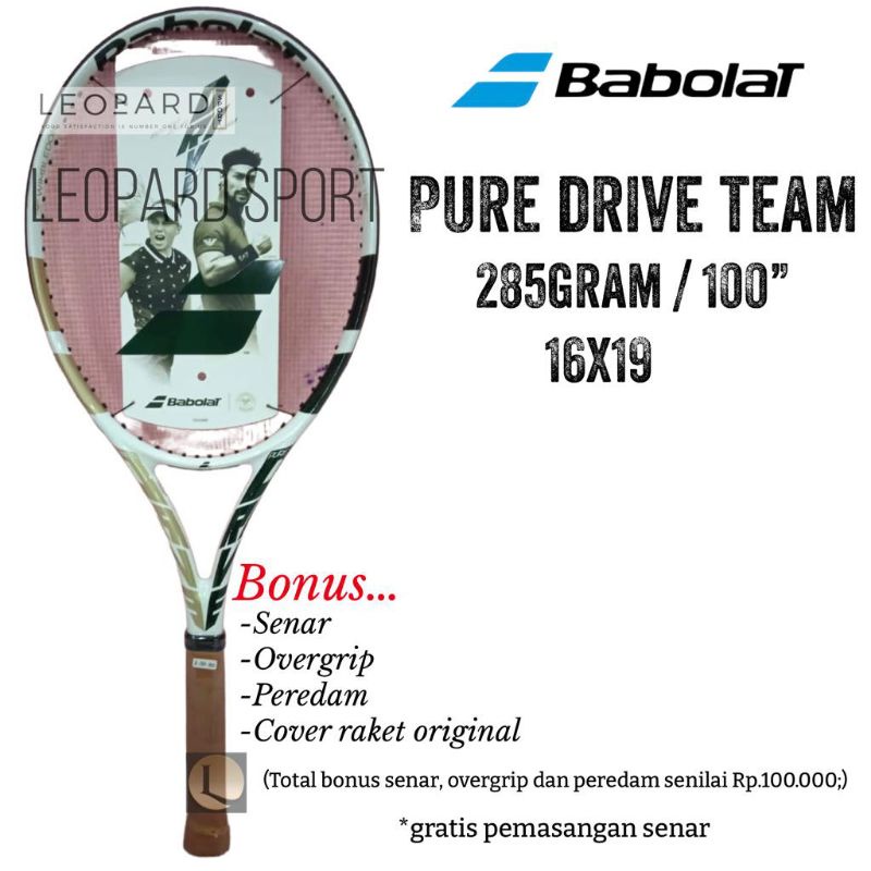 Jual Raket Tenis Babolat Pure Drive Team Wimbledon 100" 285g / Tennis Racket | Shopee Indonesia