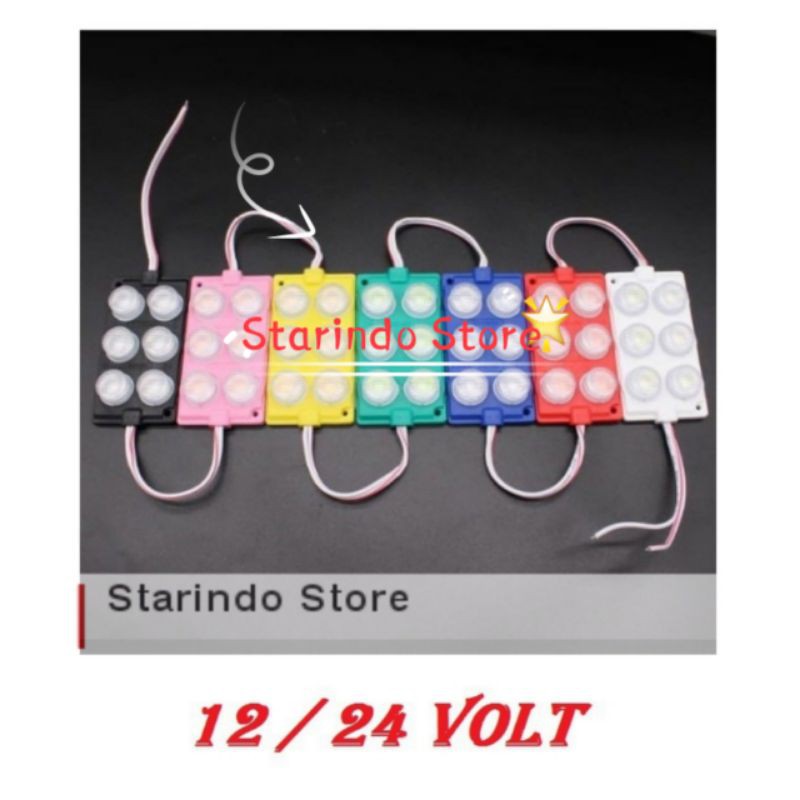 Jual LAMPU LED MODUL 6MATA SMD 12VOLT dan 24VOLT WATERPROOF | Shopee ...