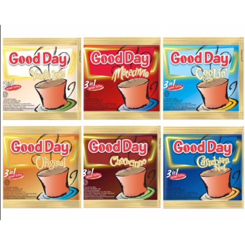 Jual Good Day Kopi Goodday renceng isi 10 x 20 gram ALL VARIAN | Shopee ...
