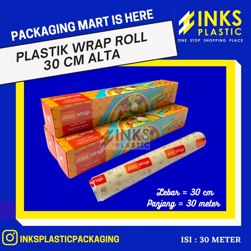 Jual PLASTIK WRAP 30 CM ROLL ALTA/PLASTIK WRAPPING PEMBUNGKUS MAKANAN ...