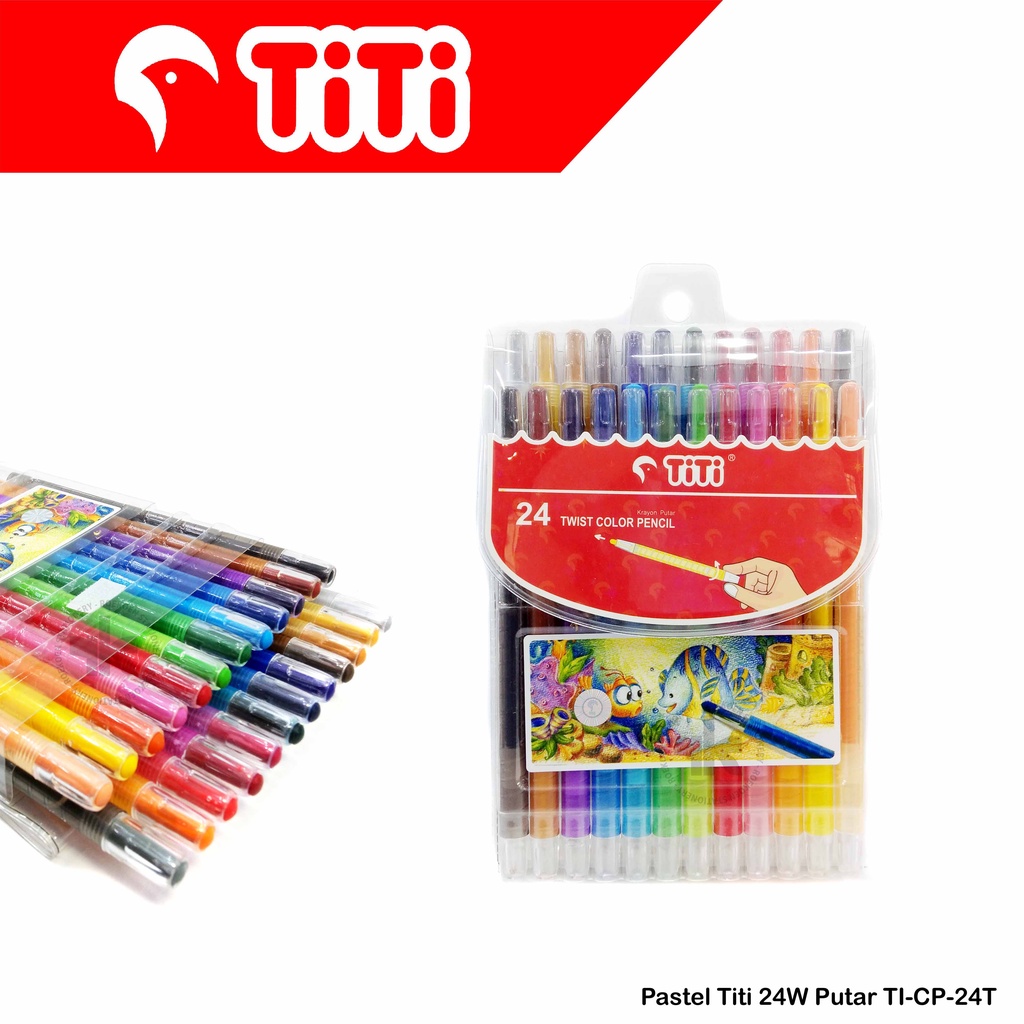 Jual Titi Twist Crayon Putar 24 Warna TI-CP-24T | Shopee Indonesia