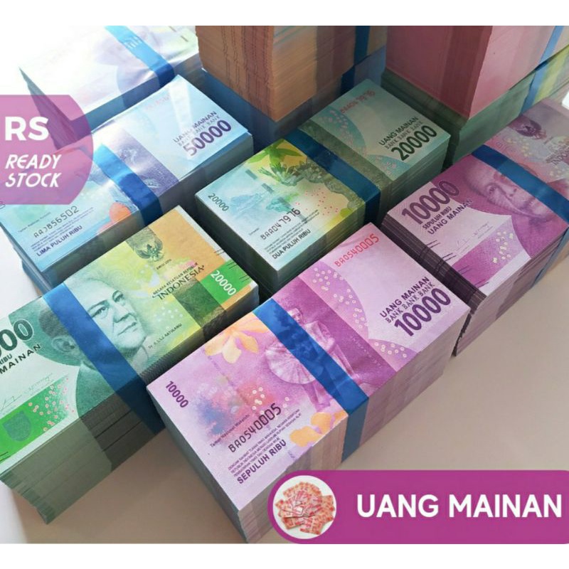 Jual (50 lembar) uang mainan mahar pernikahan / uang mainan duit mainan ...