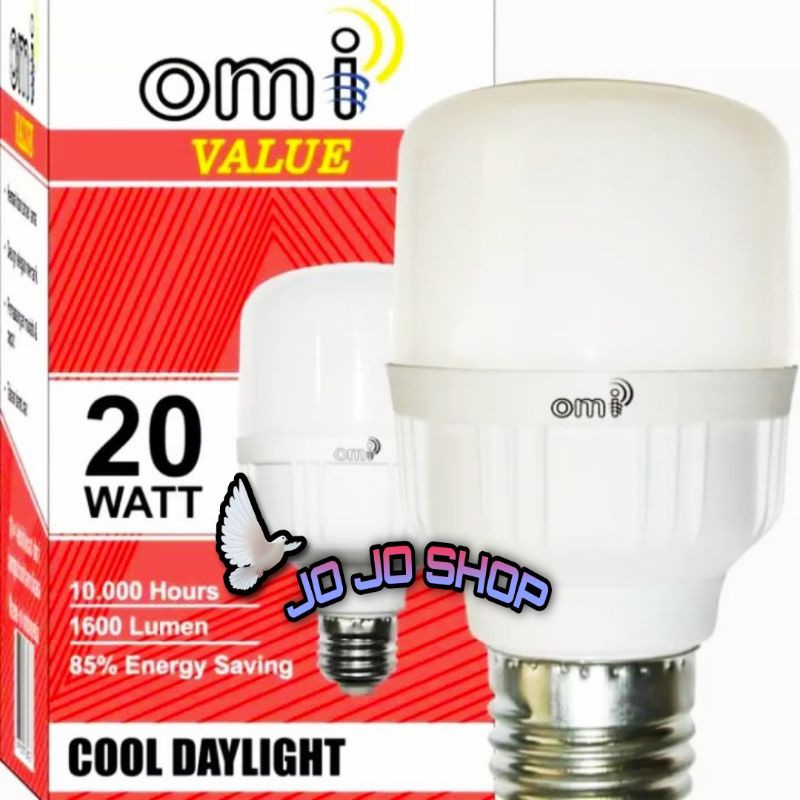 Jual Bohlam Lampu LED Capsule omi Value 20 Watt Cahaya Putih | Shopee Indonesia