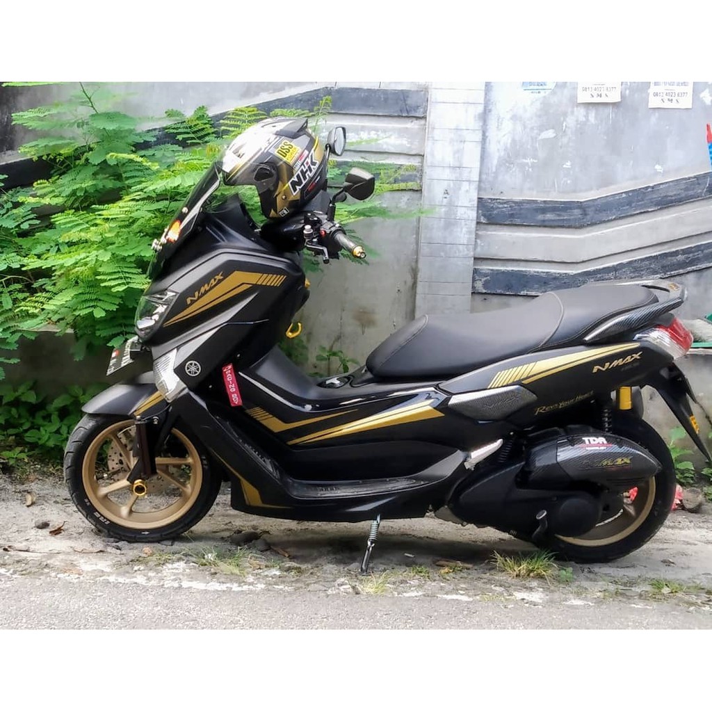 Jual Striping Cutting stiker Nmax Hitam - Gold 032 | Shopee Indonesia
