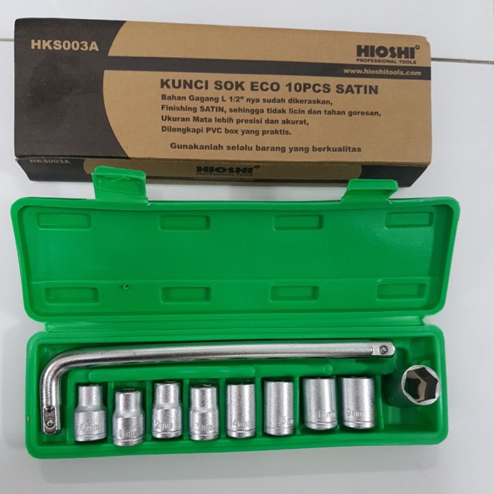 Jual Kunci Sock SET 10 PCS 8-24 mm Tool Kit Alat Bengkel Socket Shock Sok | Shopee Indonesia