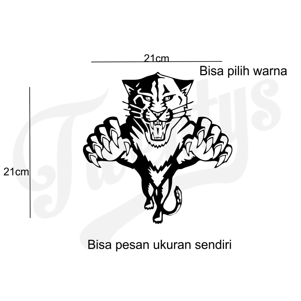 Jual STIKER CAKAR MACAN CUTTING BISA DITEMPEL DIMANAPUN | Shopee Indonesia