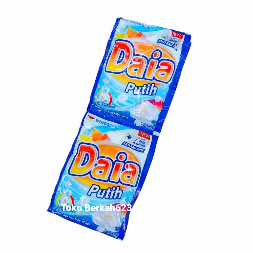 Jual DAIA Detergent Bubuk 23gr 1 Renceng isi 6 Sachet 500 | Shopee ...