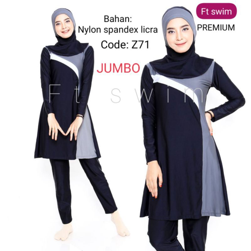 Jual JUMBO baju renang muslimah dewasa/pakaian renang muslim remaja ...