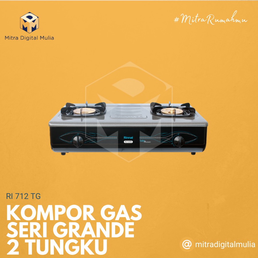 Jual Rinnai RI 712 TG Kompor Gas 2 Tungku Api Turbo | Shopee Indonesia