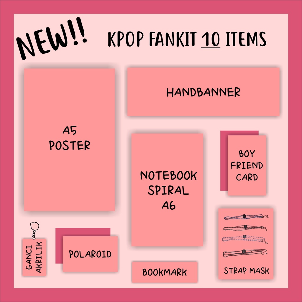 Jual FANKIT KPOP CUSTOM BLACKPINK ENHYPEN ATEEZ TREASURE STRAYKIDS ...