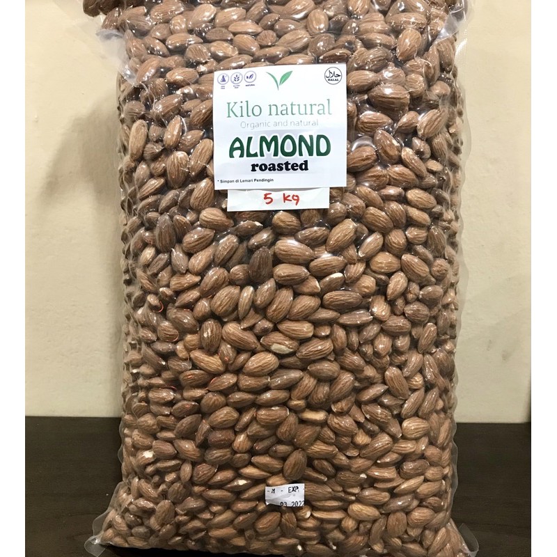 Jual ROASTED ALMOND 5KG/ ALMOND PANGGANG 5KG | Shopee Indonesia