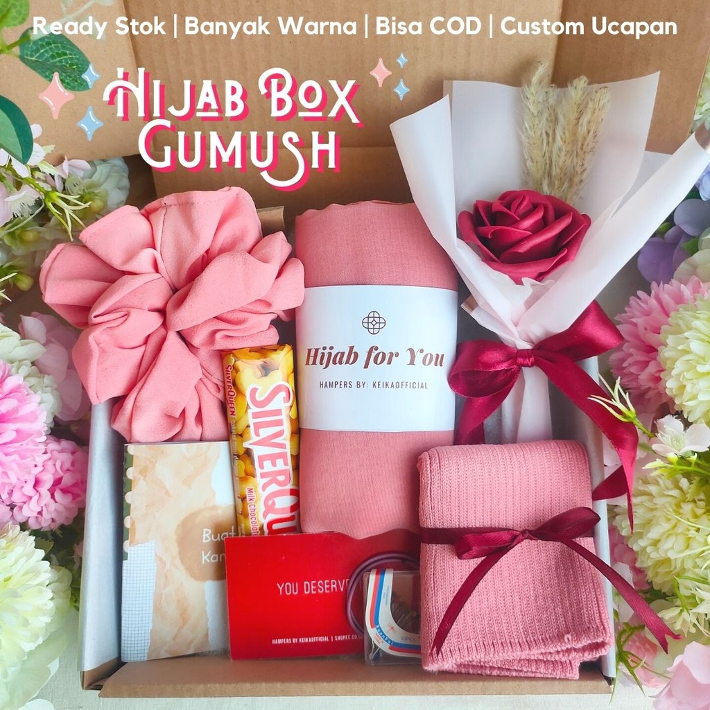 Jual Hampers Hijab Box Gumush | Hampers kerudung Paket Kado Hijab Kado ...