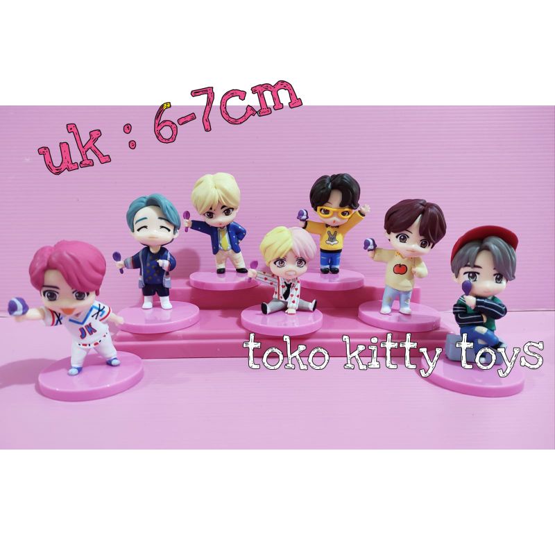 Jual bts figure pajangan topper kue bts bt21 KPOP army bangtan boys set | Shopee Indonesia