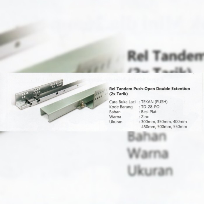 Jual Rel Laci Tandem Hidrolis Huben Elco Full Extension Bukan Blum ...