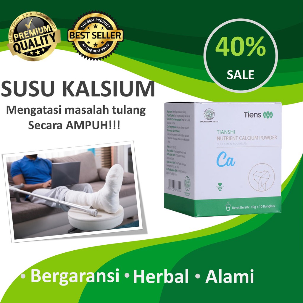 Jual AMPUH! Obat Suplemen Vitamin Susu calcium Kalsium Patah Tulang ...