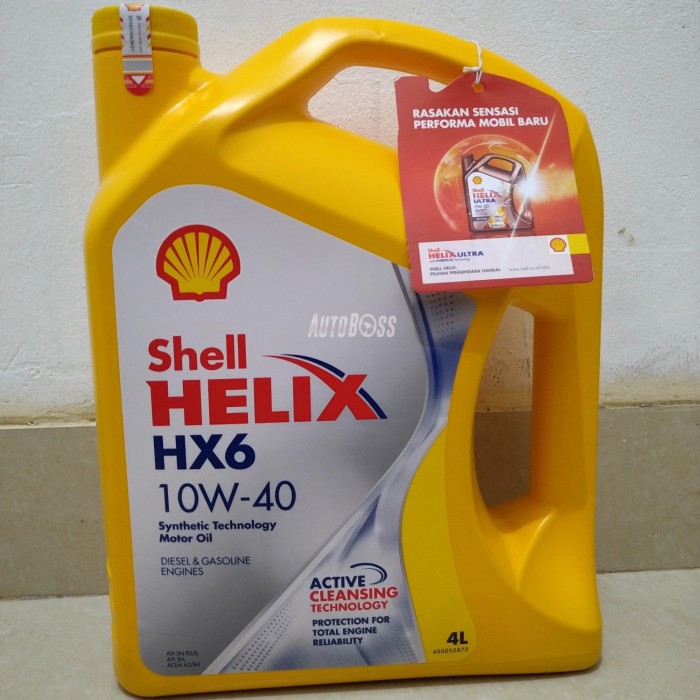 Jual Shell Helix HX6 - 10W-40 10W40 API SN Oli Mesin Mobil Engine Oil ...