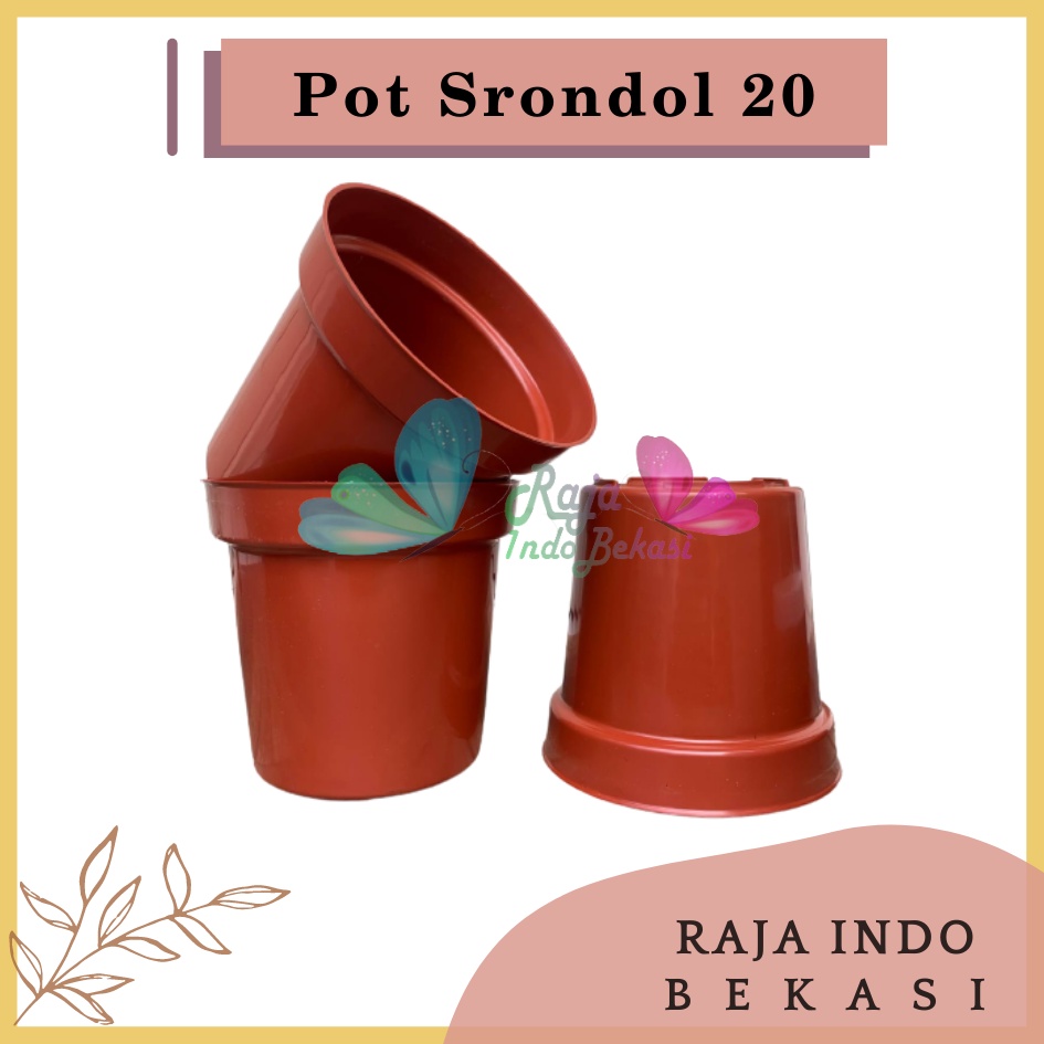 Jual Rajaindobekasi Pot Tinggi Srondol 20 Merah BataTerracota ...