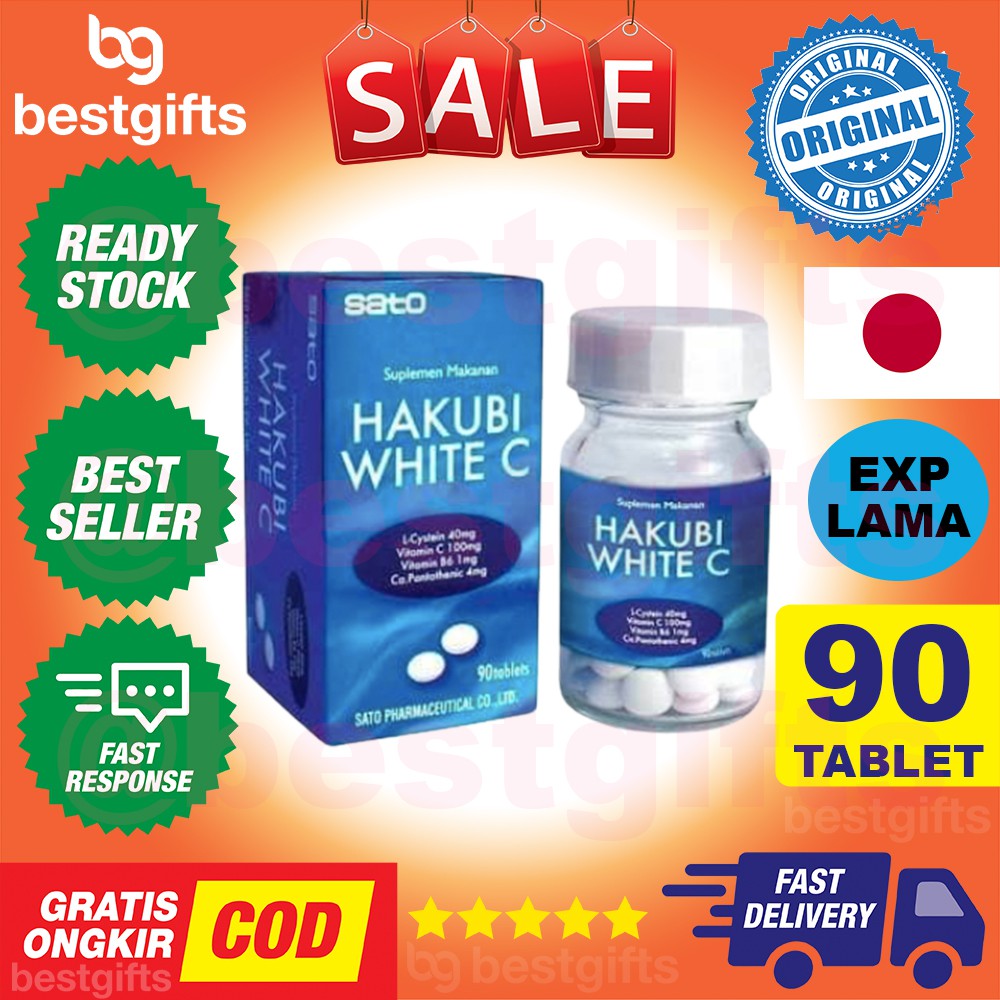 Jual HAKUBI WHITE C VITAMIN VIT C 100 MG SATO JAPAN KEKEBALAN DAYA ...