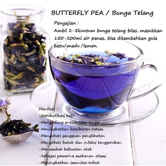 Jual FLOWER TEA / TEH BUNGA Sachet MIN 5 SACHET Lavender Telang ...