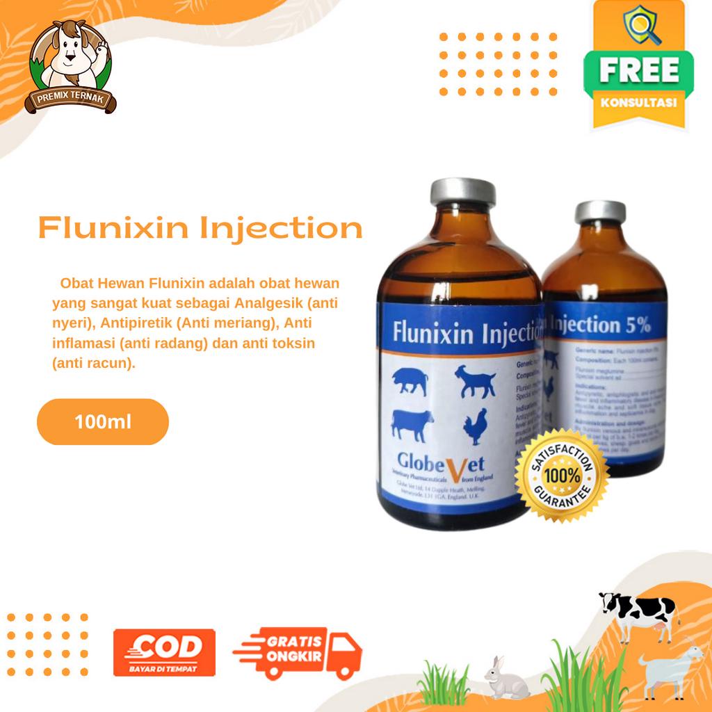 Jual FLUNIXIN 100ML GLOBE VET - Obat Anti Radang Anti Inflamasi Hewan ...