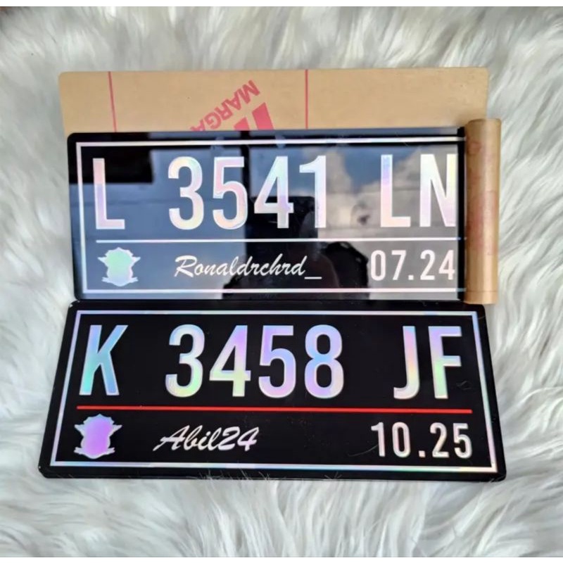 Jual Plat Nomor Motor Akrilik Hologram (Tebal 4mm Tidak Gampang Patah ...