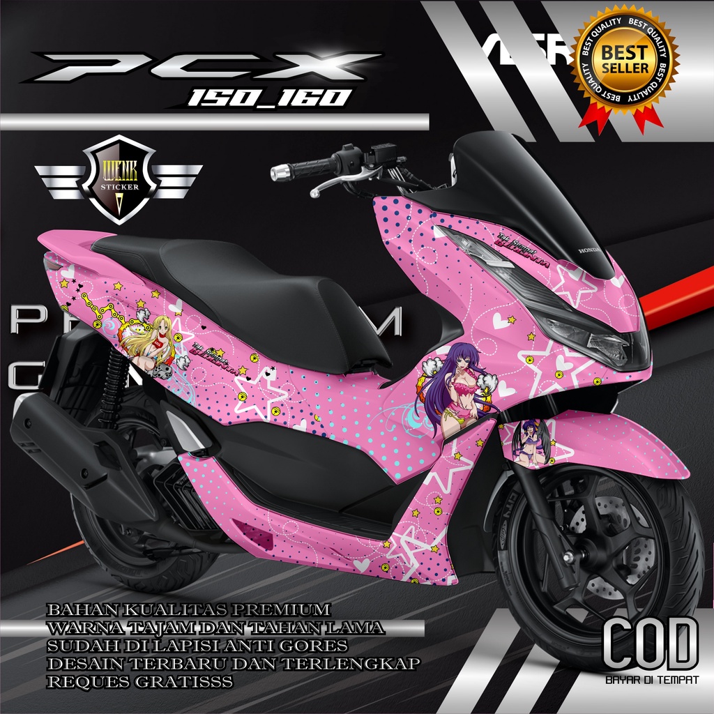 Jual DECAL STICKER PCX 150_160 Desain CEWEK SEXY ANIME | Shopee Indonesia