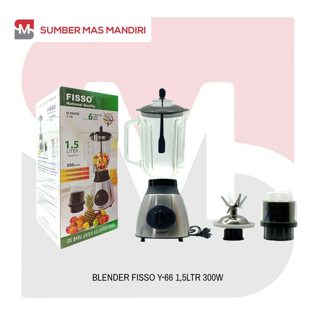 Jual BLENDER KACA BLENDER JUICER 2 IN 1 FISSO Y66 BLENDER MURAH BLENDER STAINLESS | Shopee Indonesia