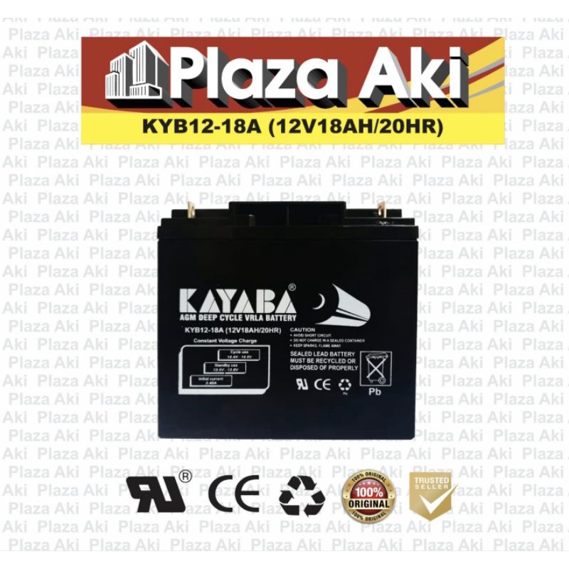 Jual Aki Baterai Kering VRLA MF Alt. 12V 20Ah 12V20Ah Kayaba AGM VRLA ...