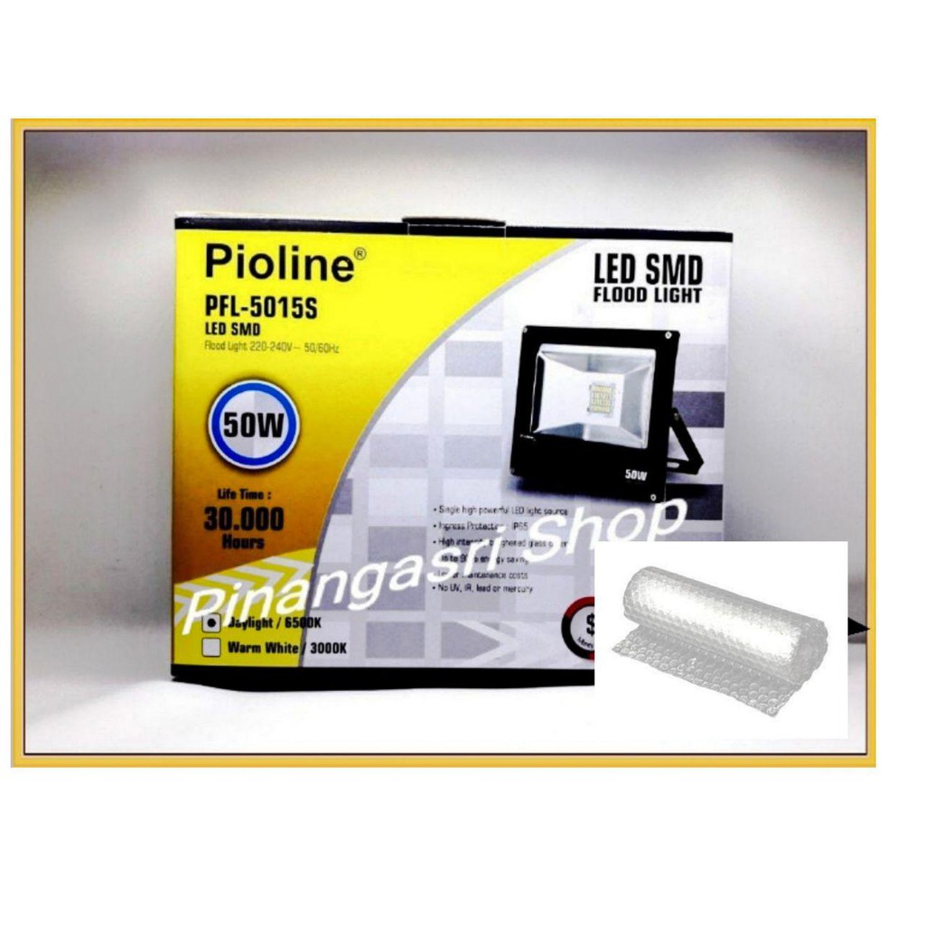 Jual LAMPU SOROT LED 50 W TEMBAK / LED SOROT TAMAN / LED FLOOD LIGHT PUTIH / KUNING 50W INDOOR ...