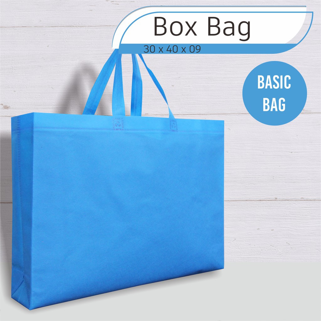 Jual [SPB01] tas spunbond polos jumbo landscape 30x40x9 untuk sembako ...