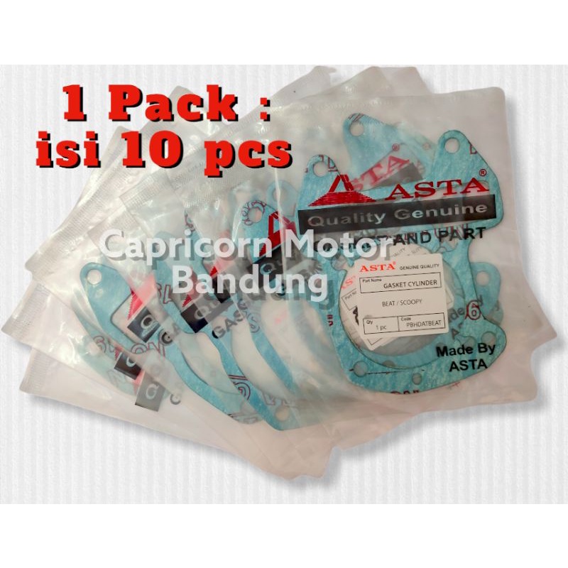 Jual isi 10 Paking Gasket Blok Boring Bawah BEAT SCOOPY SPACY KARBU ...