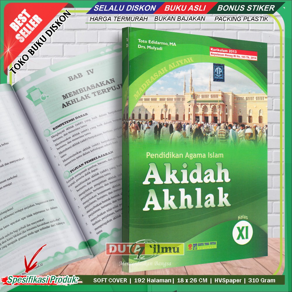 Jual AKIDAH AKHLAK 11 Buku Pelajaran Aqidah Akhlaq SMA/MA Kelas XI | Shopee Indonesia