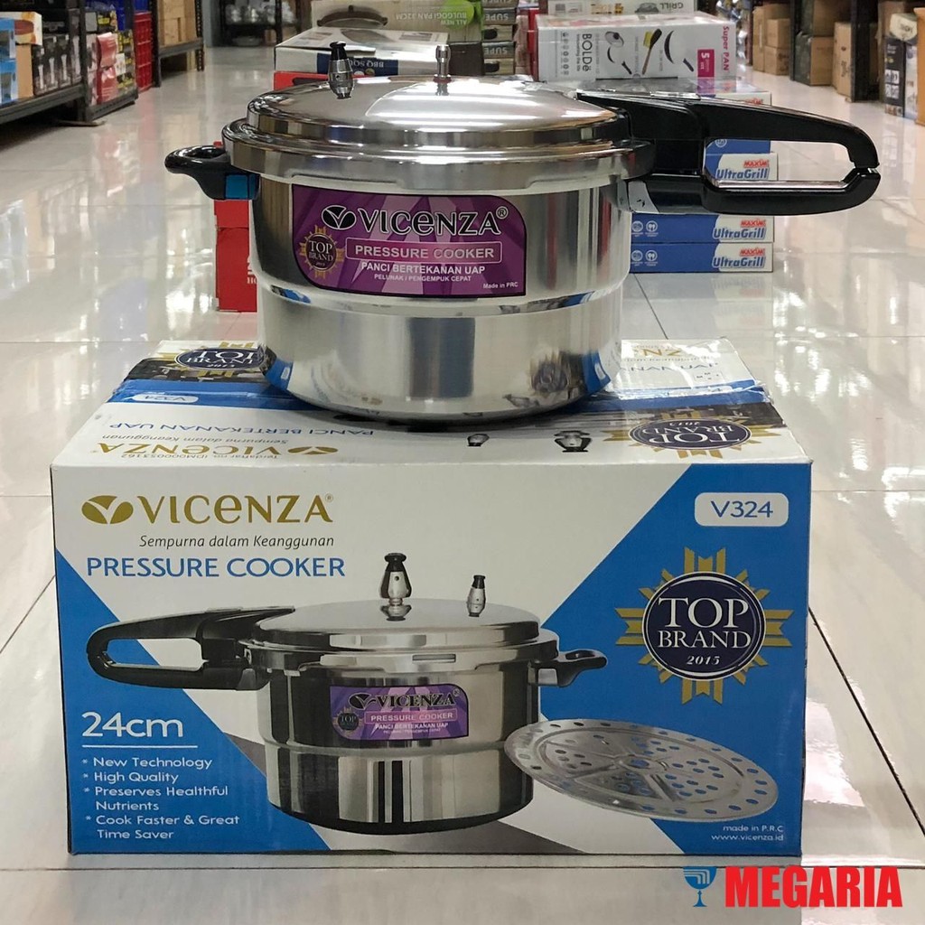 Jual Panci Presto VICENZA V324 8Ltr/24cm Alumunium | Shopee Indonesia