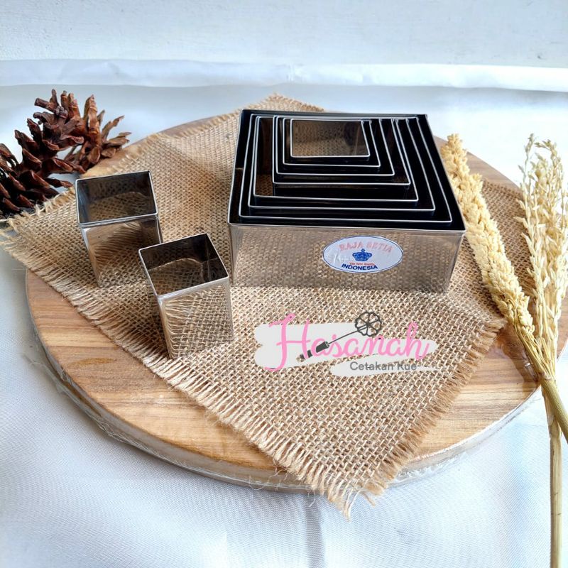 Jual 1 Set Ring Cutter KOTAK Bolu / Roti Motif KOTAK Isi 10 Ukuran ...