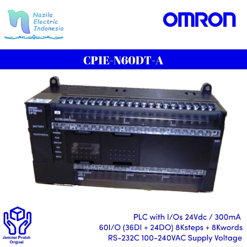 Jual Omron PLC CP1E-N60DT-A / CP1EN60DTA / N60DTA Original | Shopee Indonesia