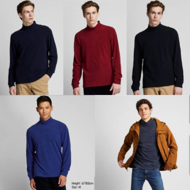 Jual Baju heattech fleece mock neck uniqlo ORI | Shopee Indonesia