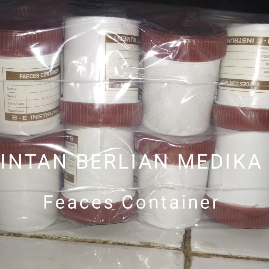 Jual Pot Feces / Faeces Tutup Merah Ukuran 30 ml Isi 25 pcs | Shopee ...
