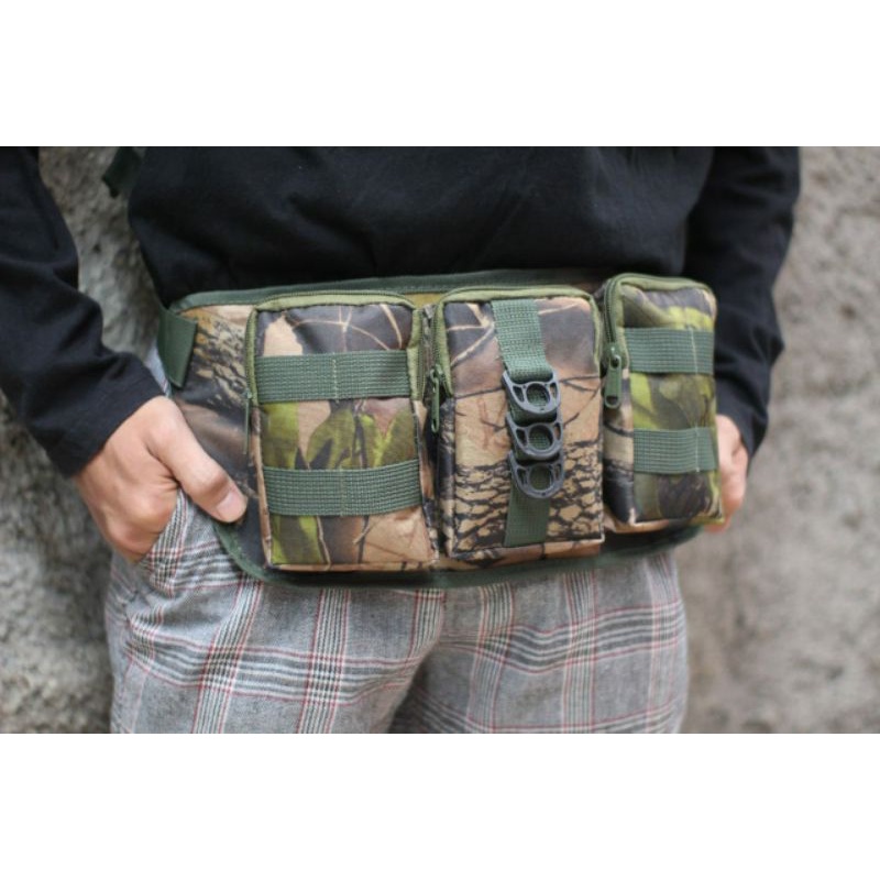 Jual SAGARA Tas selempang Tactical Army Tas Pinggang Camo Outdoor 3in1 ...